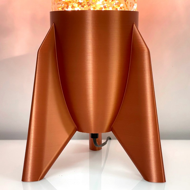 GOOLAMP Missile 3D-Print Glitter-Lamp